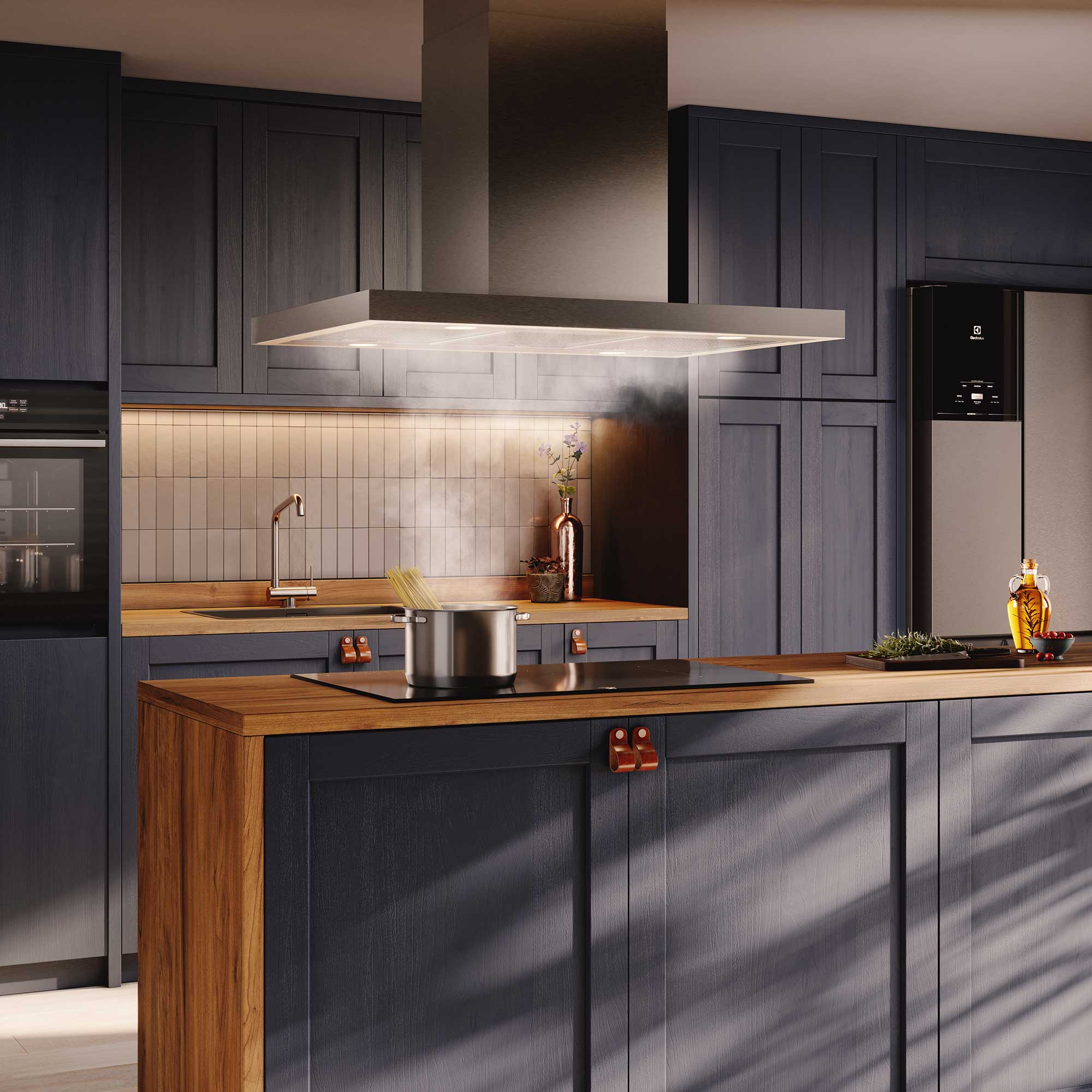 Campana Isla 90cm Timer y Panel Touch CE9IF Electrolux en Kitchen Center
