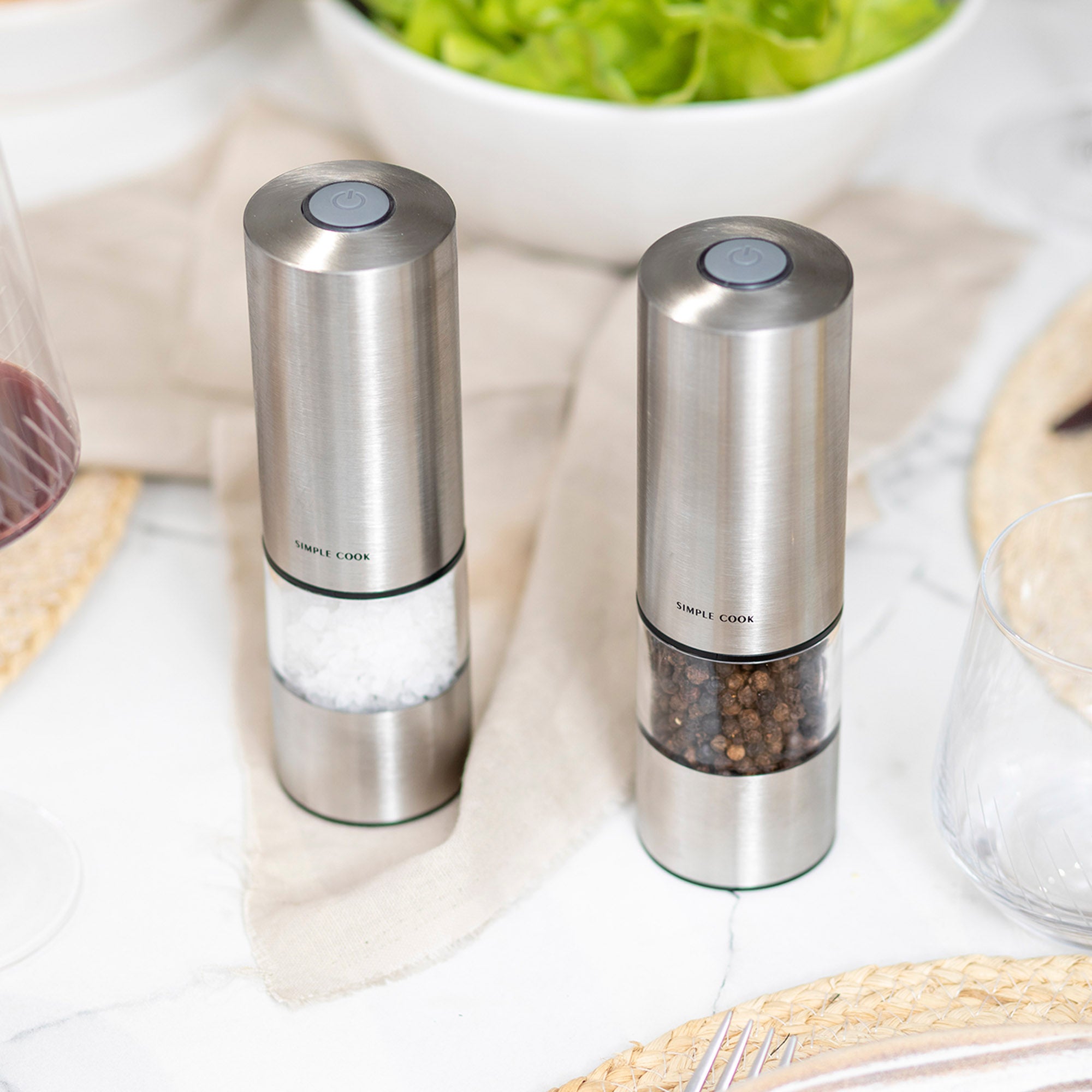 Salero y Pimentero Recargable Simple Cook | Kitchen Center