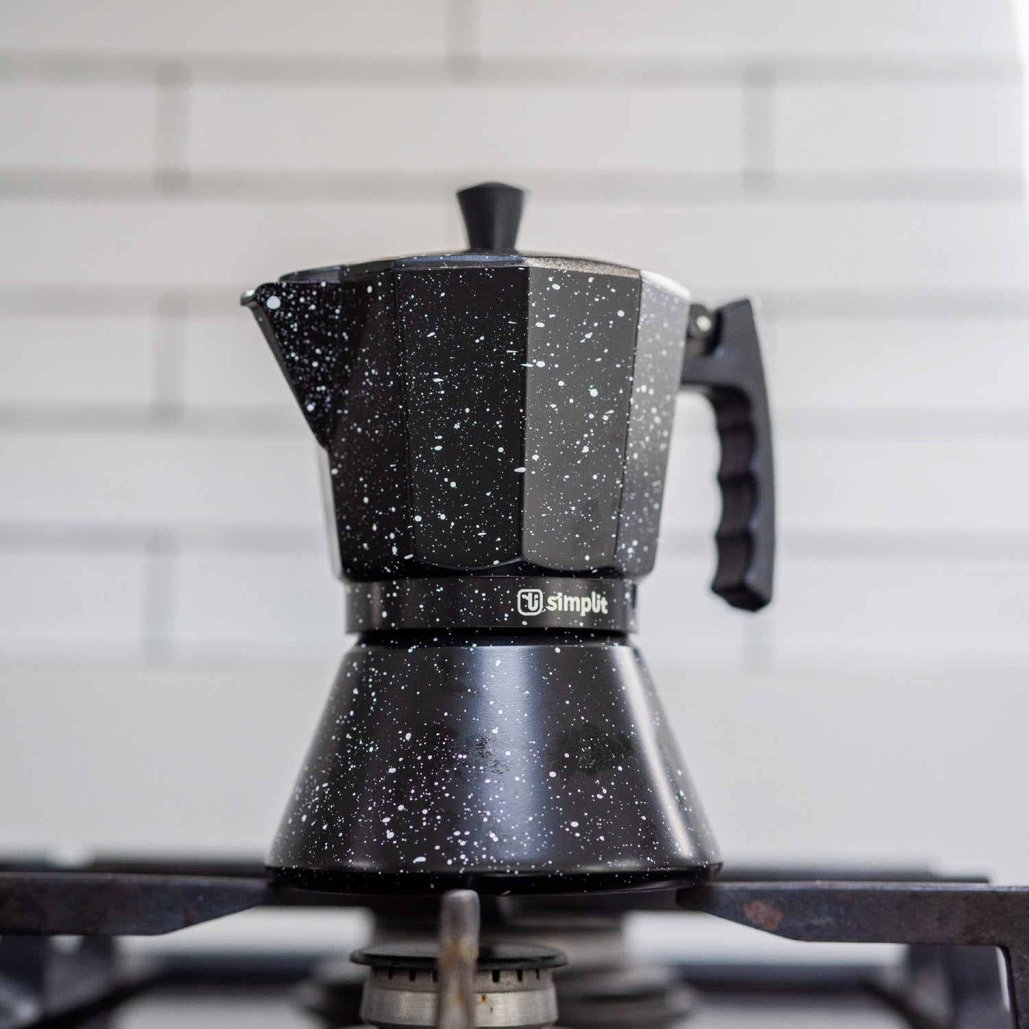 Pack Cafetera Italiana 4 Tazas + Set 2 Vasos Doble Pared Simplit ...