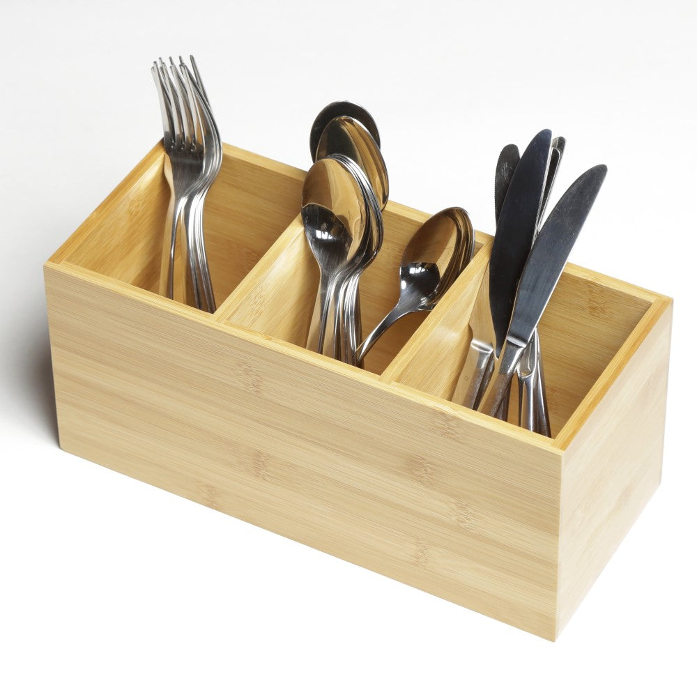 Caja Multipropósito 3 Divisiones Bambú HBT – Kitchen Center