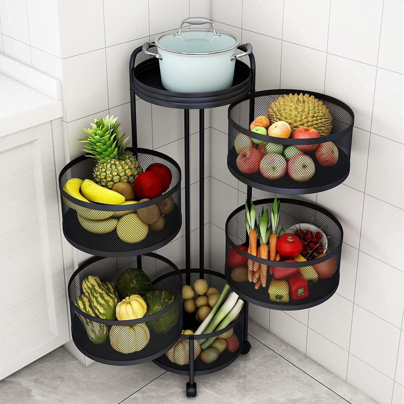Carro Organizador Giratorio De 5 Niveles Santú Home & Deco – Kitchen Center