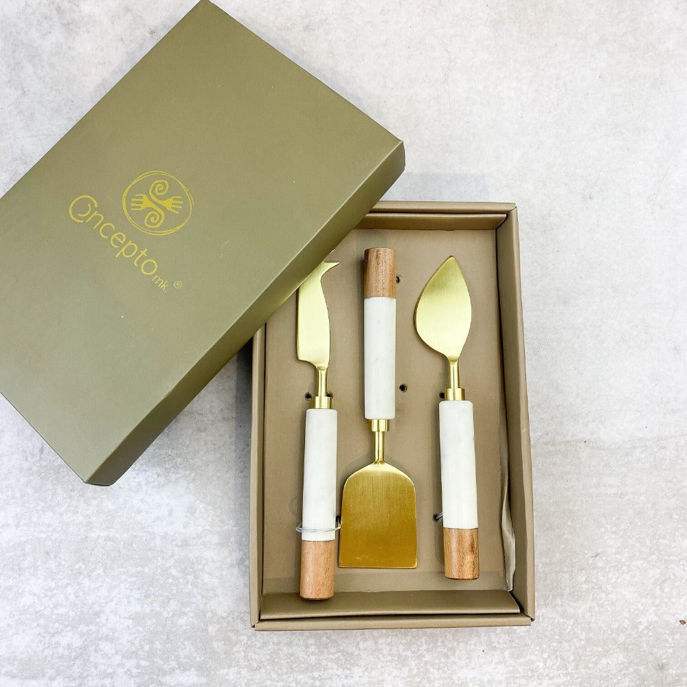 Cuchillos de Mármol y Madera Para Quesos – Kitchen Center