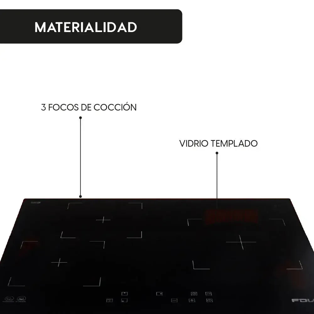 Encimera eléctrica 3 platos Vitro 3 Black | Kitchen Center