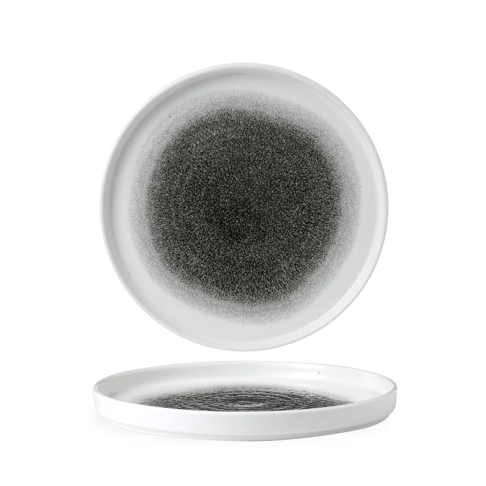 Plato Negro Cuarzo Con Borde 26 Cms Churchill – Kitchen Center