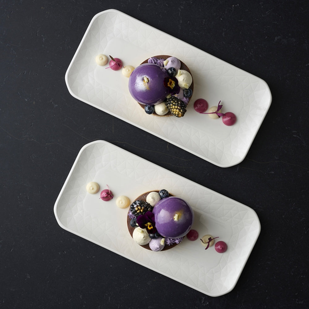 Plato Rectangular Blanco Sin Borde 26 Cms Churchill – Kitchen Center