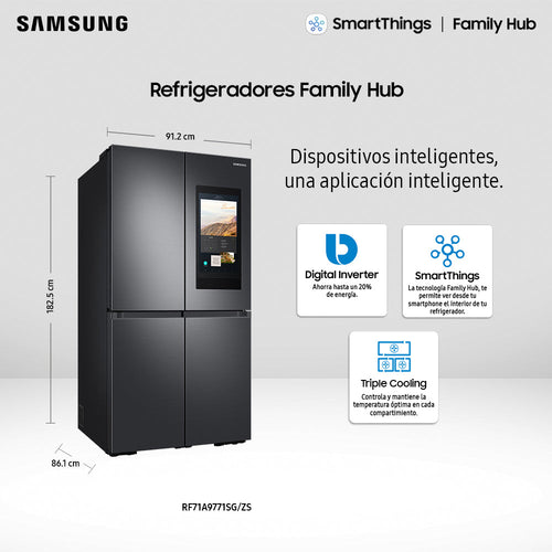 Refrigerador French Door RF71A9771SG/ZS 703 Lts Samsung – Kitchen Center
