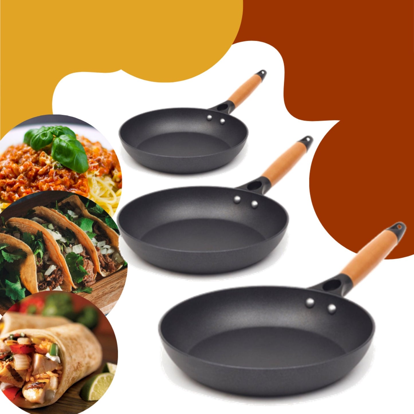 Set 3 Sartenes Nadur 20,24 y 28 Cm Oroley – Kitchen Center