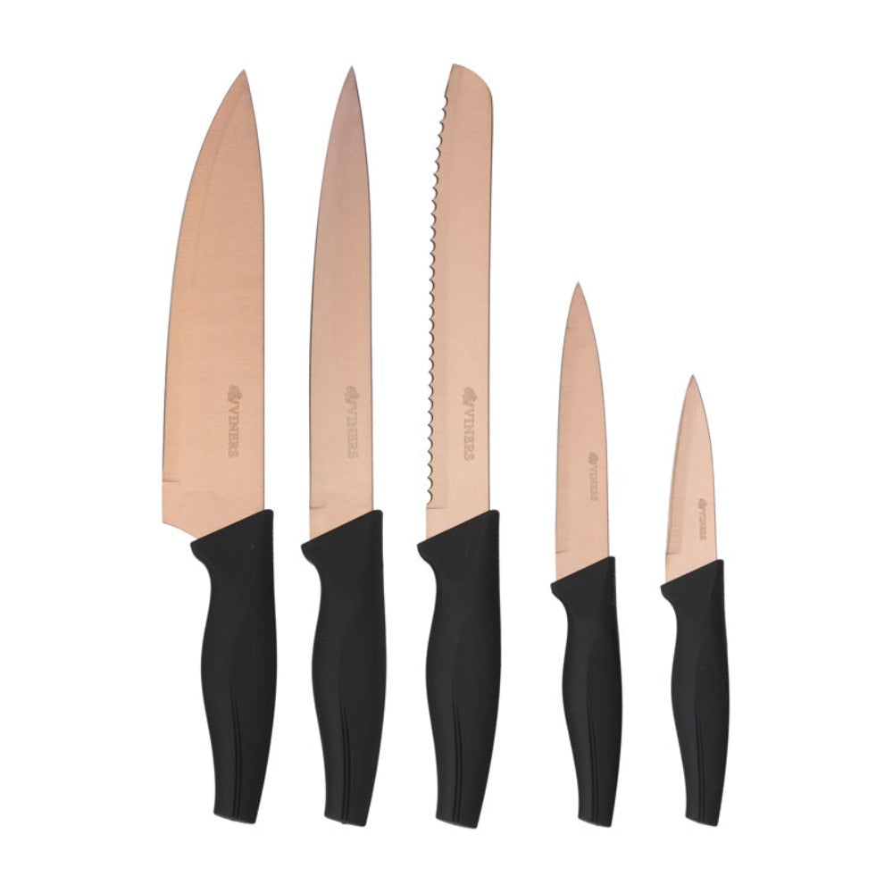 Set 5 Cuchillos Opulence Rose Gold Bloque Viners – Kitchen Center