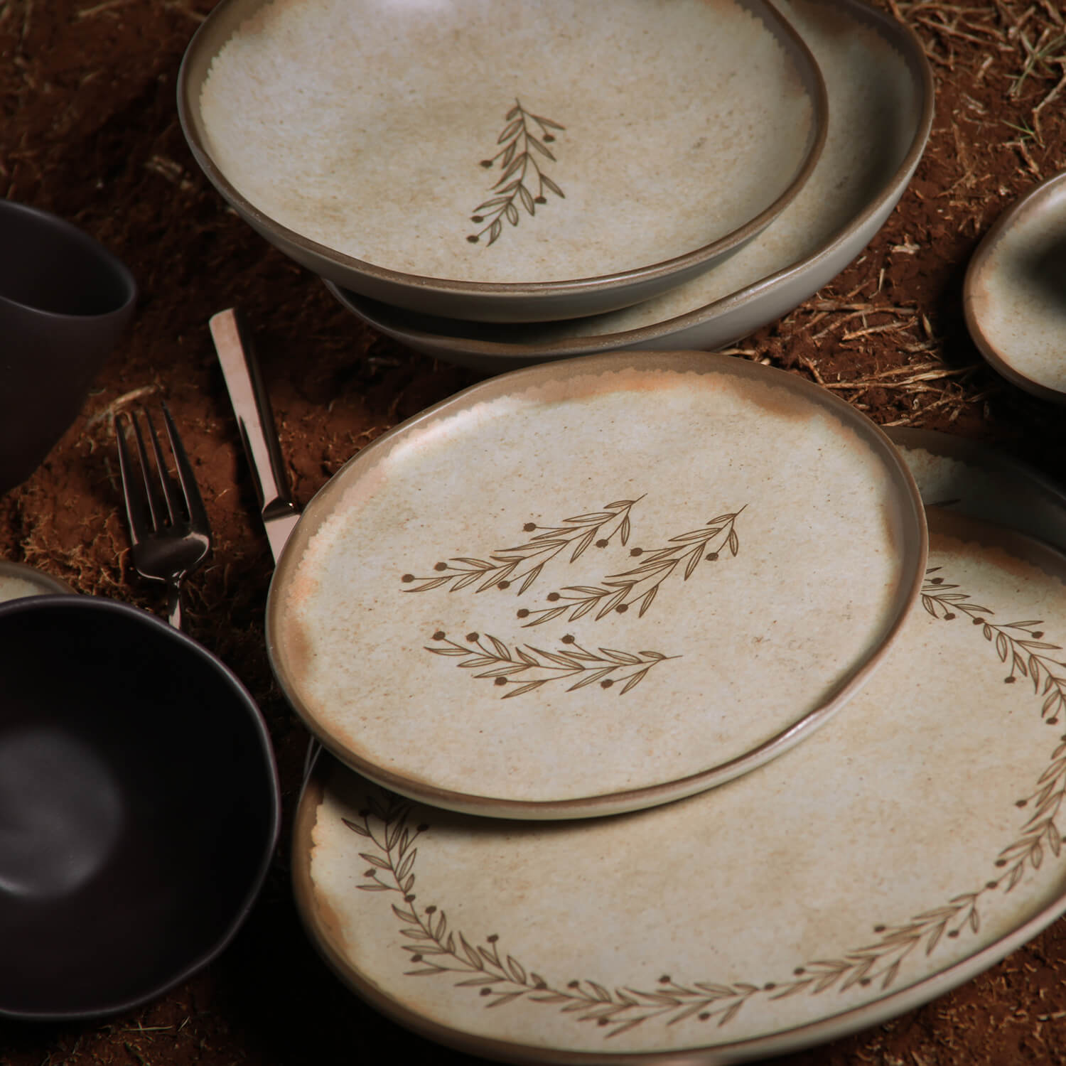 Set 6 Platos De Entrada o Postre Nativa Aires Deco Home – Kitchen Center