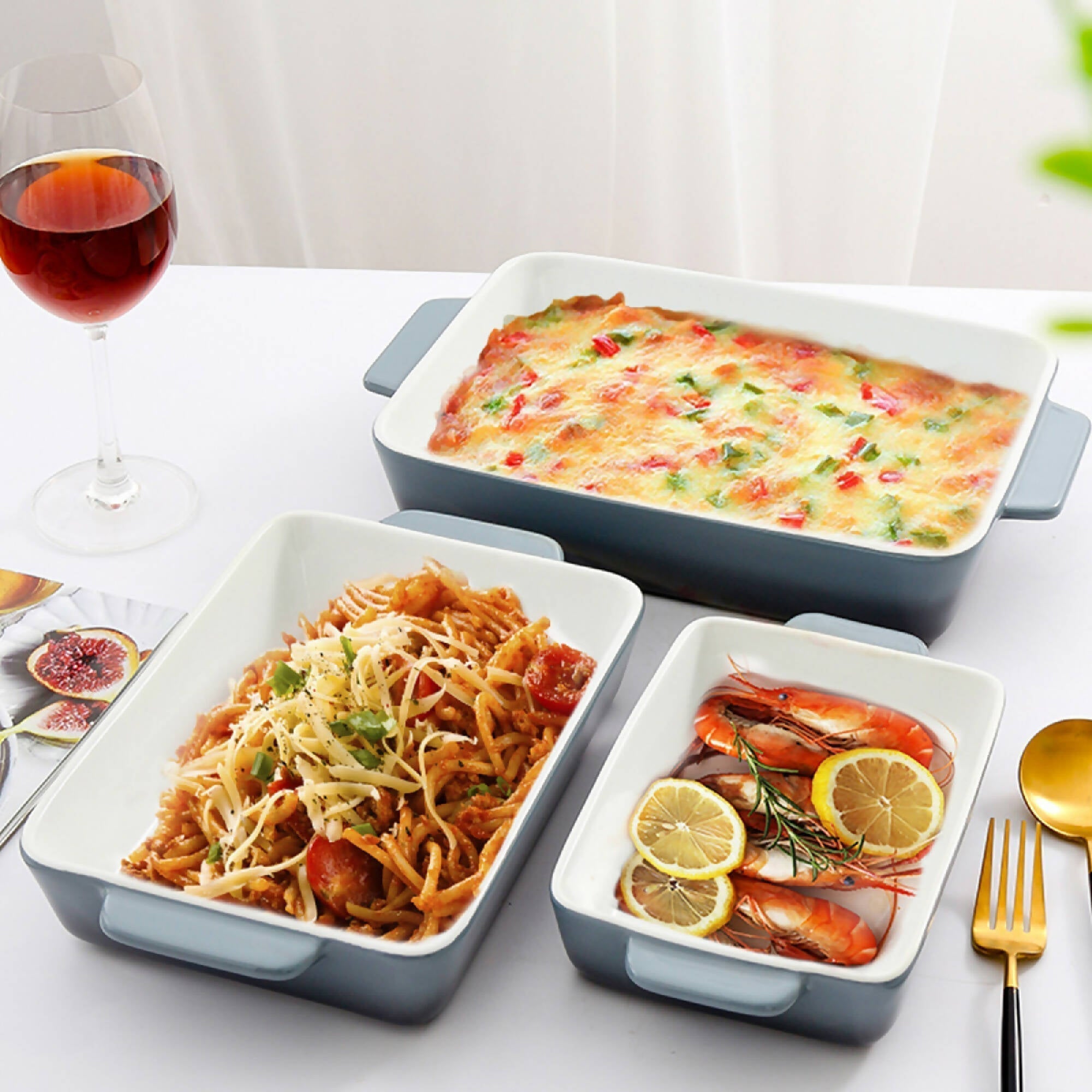 Set 3 Fuentes Cerámica Para Horno Simplit – Kitchen Center